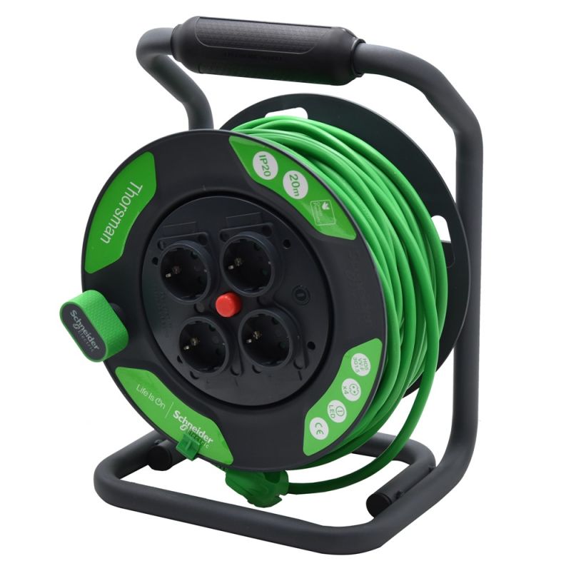 Cable reel, HO5 VVF 3G1.5, IP20, 20m, Classic model B | Mega