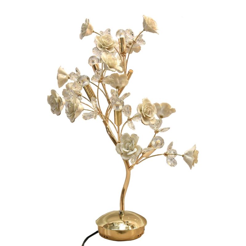Table light, D48 x H83 cm, metal,glass, ceramic, 5 x E14 | M