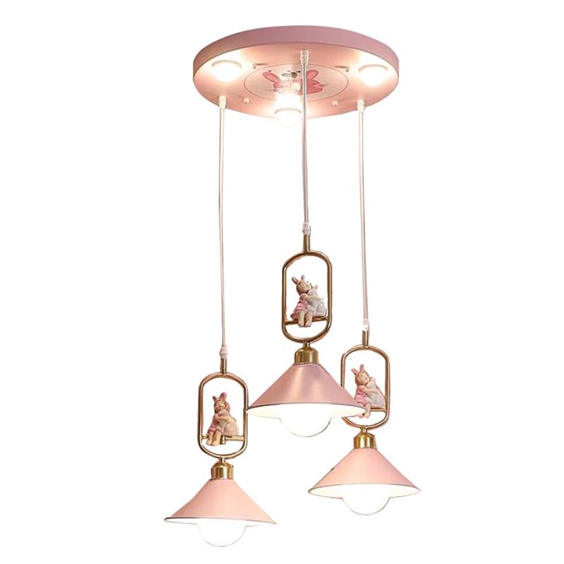 Kids pendant light, Led, with girl, changing color | Megatek
