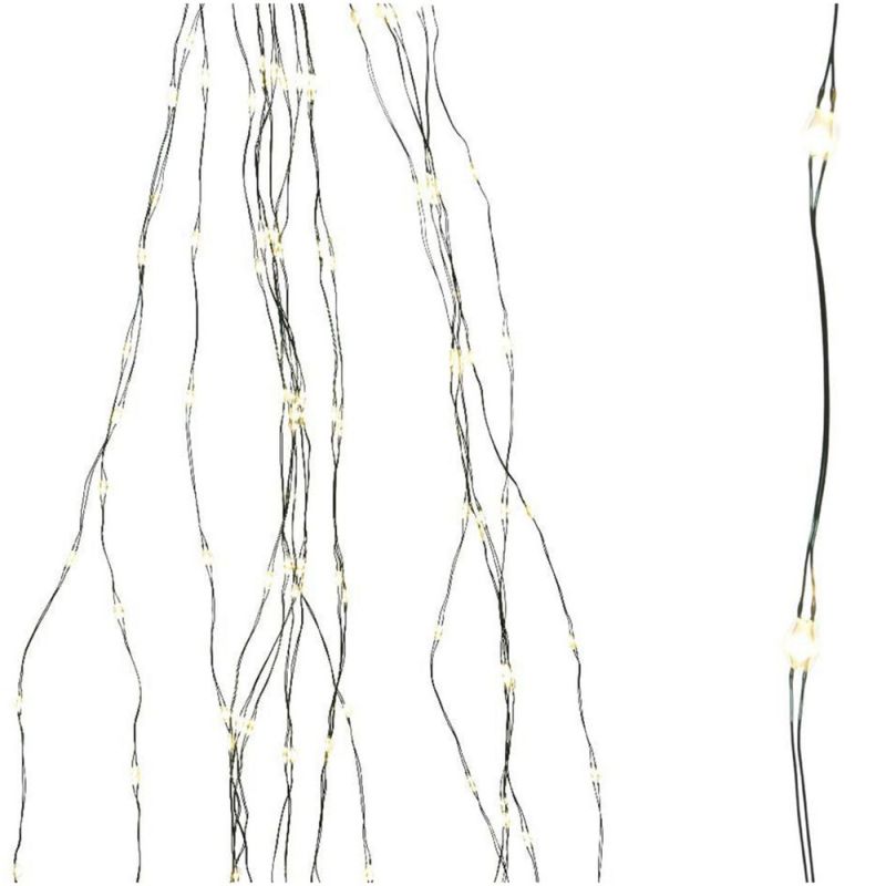 Micro LED tree bunch, 408 led warm white, L180 cm, green, ou