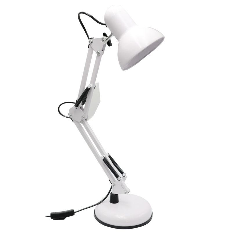 Reading table light, E27, metal, white | Megatek