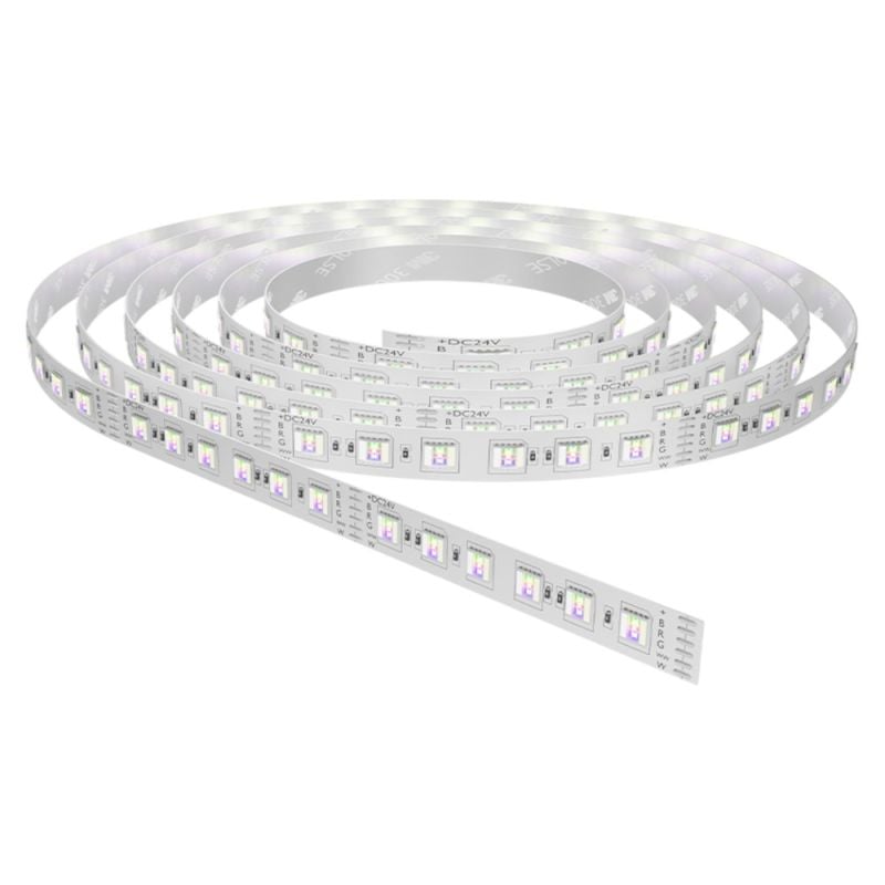 LED strip light, RGB+white, 12W/m, 24V, 1600lm/m, pack 20met