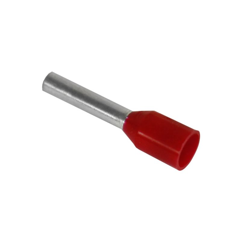 Insulated Cord end Terminal 1mm² / 8mm, 100pc/bag | Megatek