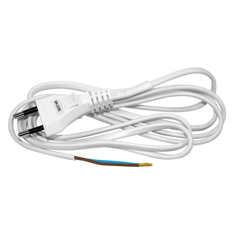 Flat cable 2*0,75mm2*2m, white | Megatek
