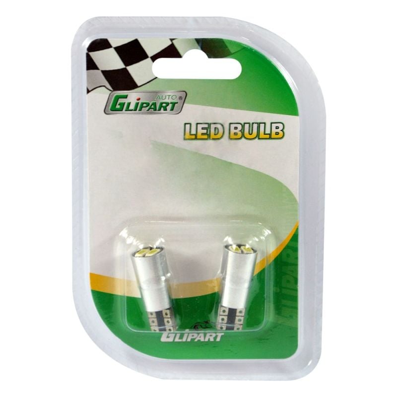 Car lamp Glipart 12V, W5W 2-SMD-LED WHITE CANBUS 2CP | Megat
