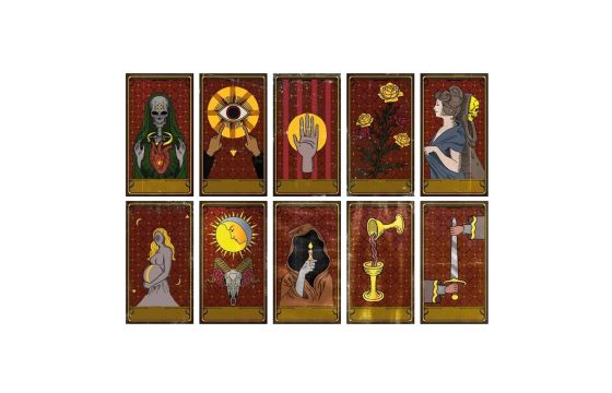 Gypsy fortune-telling cards, cardboard, mixed, 10 pieces | M